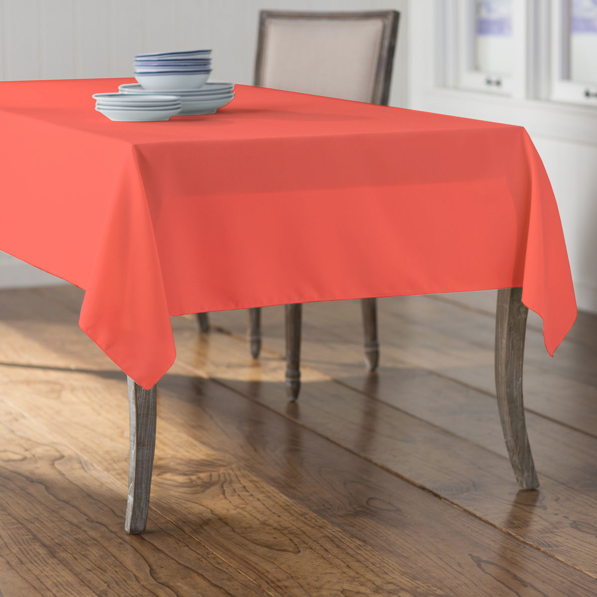 Polyester Poplin Rectangular Tablecloth 60 by 144-Inch